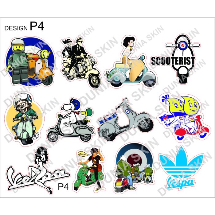 Travel Label/Sticker Koper Rimowa Design P4 Old Vespa Retro | Shopee ...