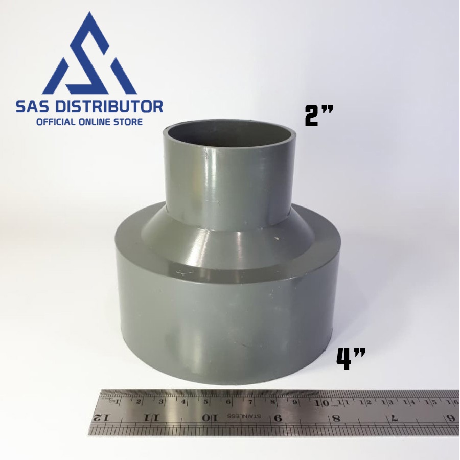 Vlok Sok 4 x 2" inch PVC Socket / Reducer Sock 4 x 2" inch D ...