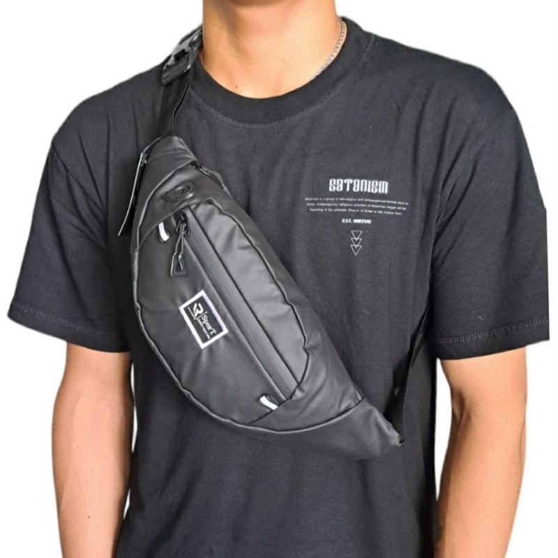 Men's Sling Bag, Kodura Bimo Material, Waterproof Waist Bag, Chest Bag ...
