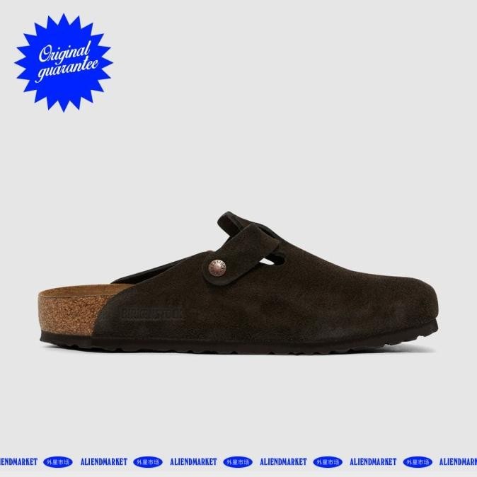 Birkenstock Boston Suede Footbed Clogs Mocha Original | Shopee Malaysia