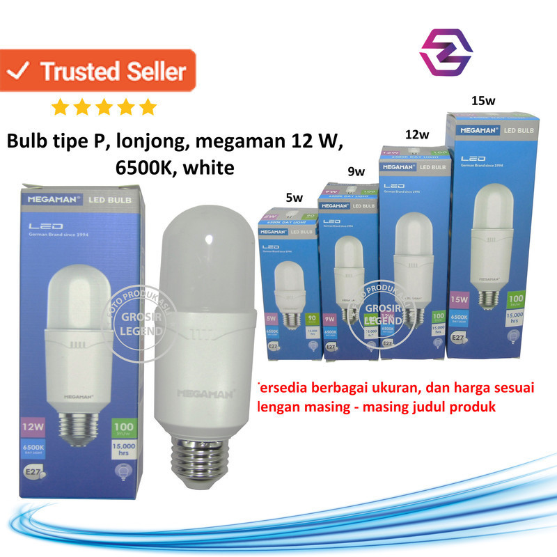 Megaman LED BULB Type P Oval MEGAMAN 12W YTP45Z1 6500K WHITE | Shopee Malaysia