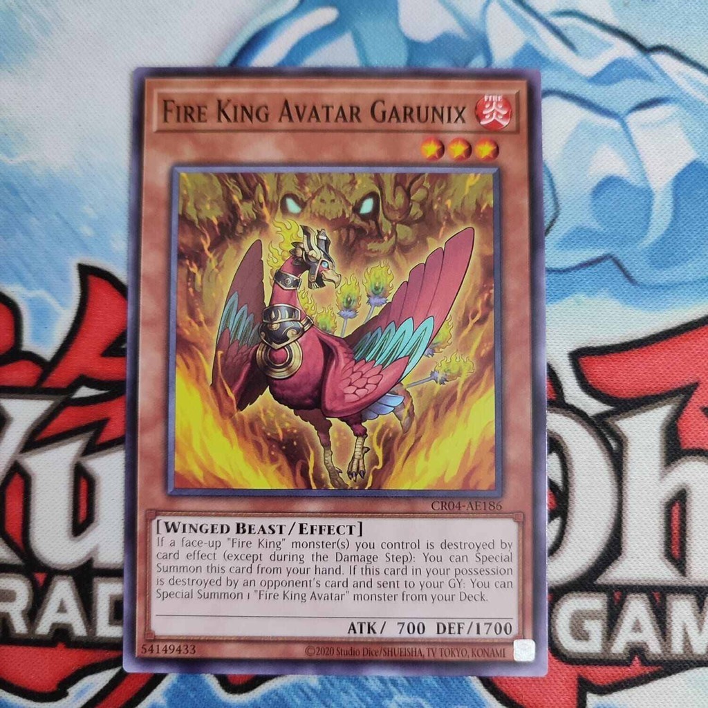 Yugioh AE fire king avatar garunix CR04-AE186 C original | Shopee Malaysia