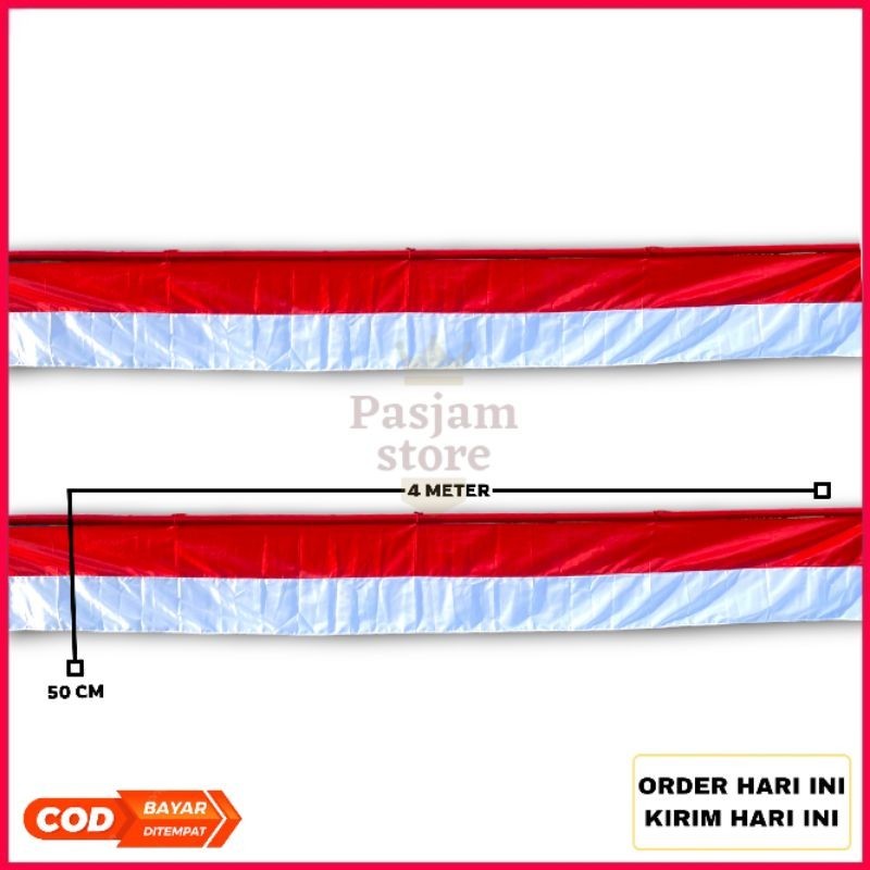 MERAH PUTIH 4-meter Long Gang Gate Lespang Flag | Shopee Malaysia