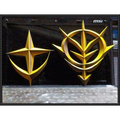 Diy papercraft gundam earth federation And zeon zenyang22 logo Pattern ...