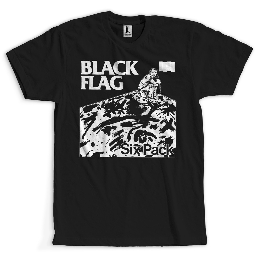 Black Flag Band Men's T-Shirt - Six Pack | Shopee Malaysia