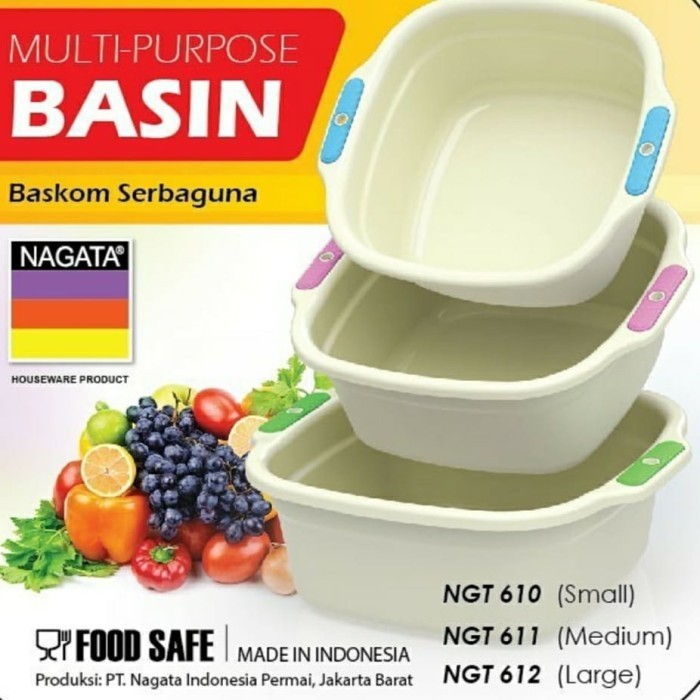 Nagata Water Basin Faceted Fruit Vegetable Washing Box Stirring Dough ...