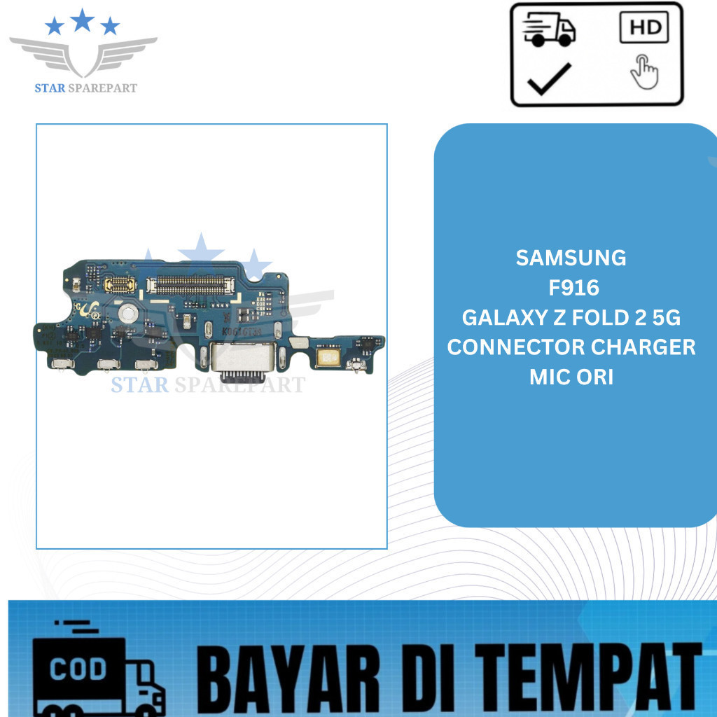 Flexibel SAMSUNG F916 + CHARGER CONNECTOR + MIC ORI (GALAXY Z FOLD 2 5G ...