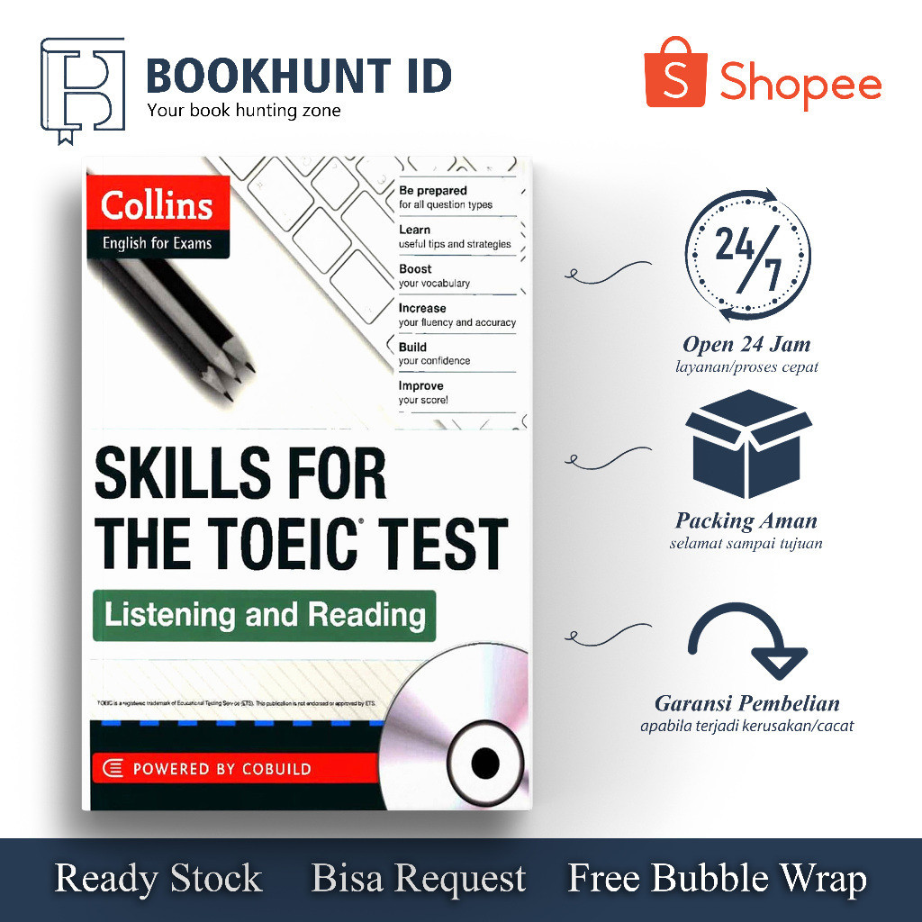 Collins skills for the TOEIC Test, Listening and Reading | Shopee Malaysia