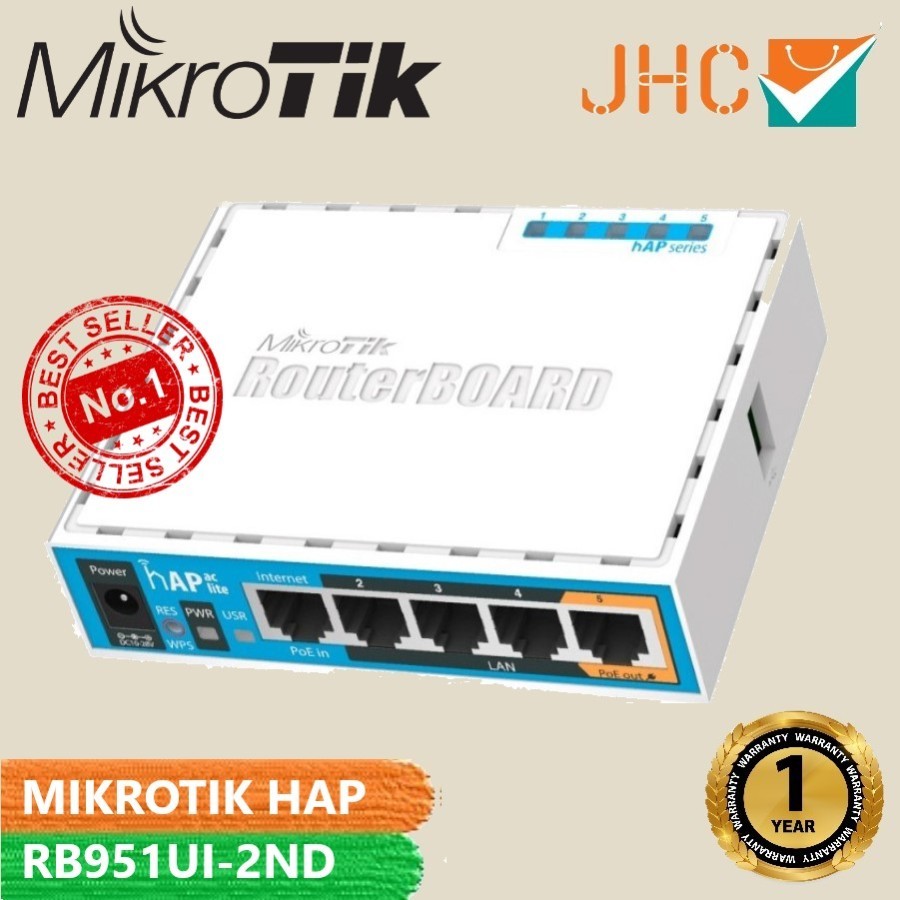 Mikrotik Routerboard RB951UI-2nD (hapter) Wireless Router RB951ui2nD ...