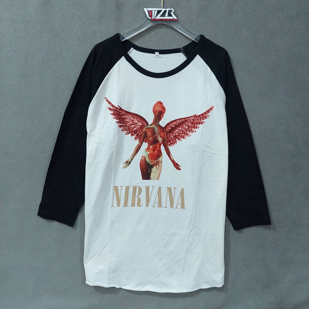 Nirvana Official Band T Shirt - TRIANGLE IN UTERO Original | Shopee ...