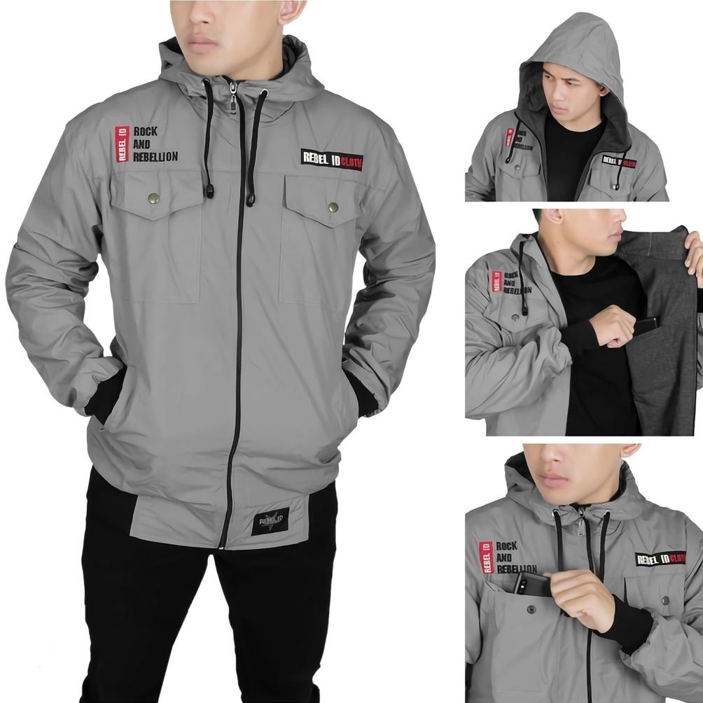 [Bgk] Waterproof Men's Parachute Jacket Original Reversible Rebel Id ...