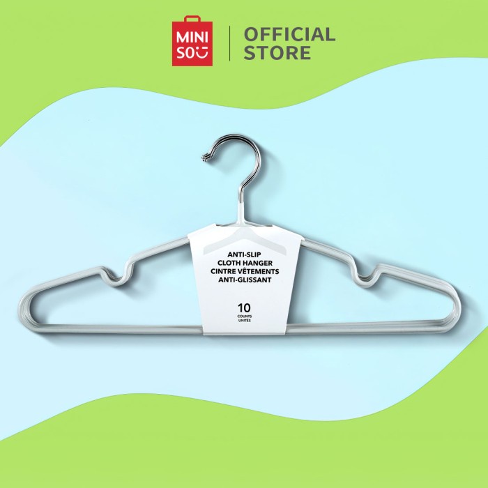 GANTUNGAN Miniso Clothes Hangers 10Pcs Metal Metal Hanger Anti Slip ...