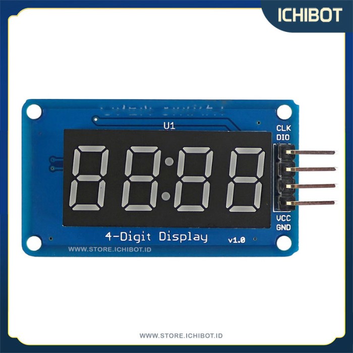 Tm1637 Seven Segments 4 Digit Module | Shopee Malaysia