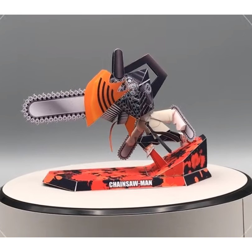 Anime CHAINSAWMAN Papercraft Miniature Paper DIY Papercraft Toys ...