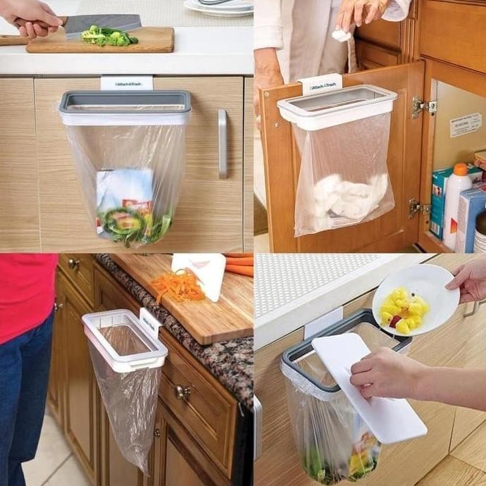 GANTUNGAN Attach A Trash/ Garbage Bag Hanger/ Plastic Trash Can-OS27 ...