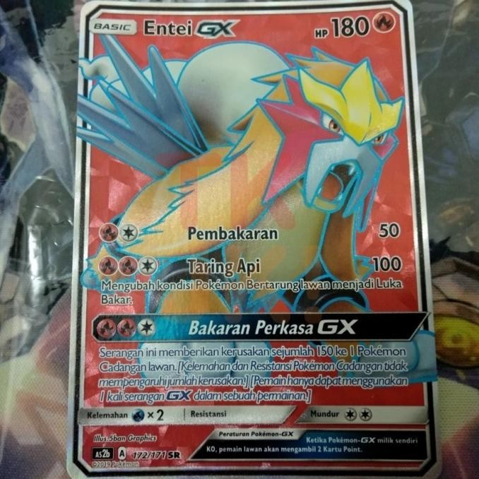 MATAHARI Pokemon Game Entei GX Collection Card - Sun & Moon | Shopee ...