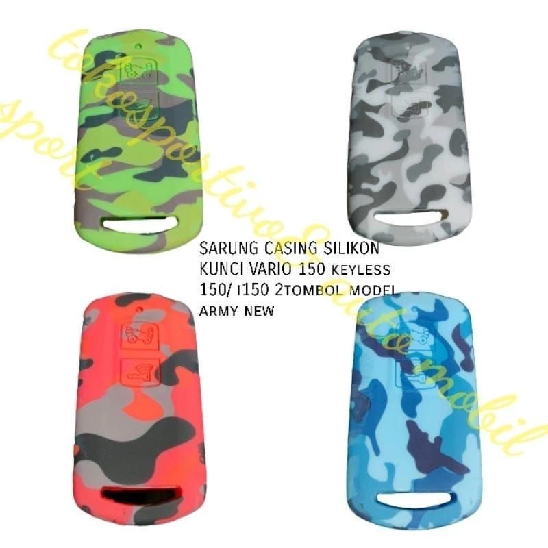 Vario 150 KEYLESS 150i ARMY 2TOMBOL MOTORCYCLE KEY SILICONE CASING ...