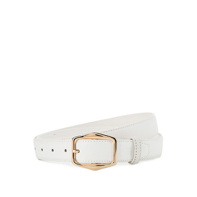 Obermain Women's Belt ALEXIS LADIES LEATHER PIN White OBBL0030WH ...