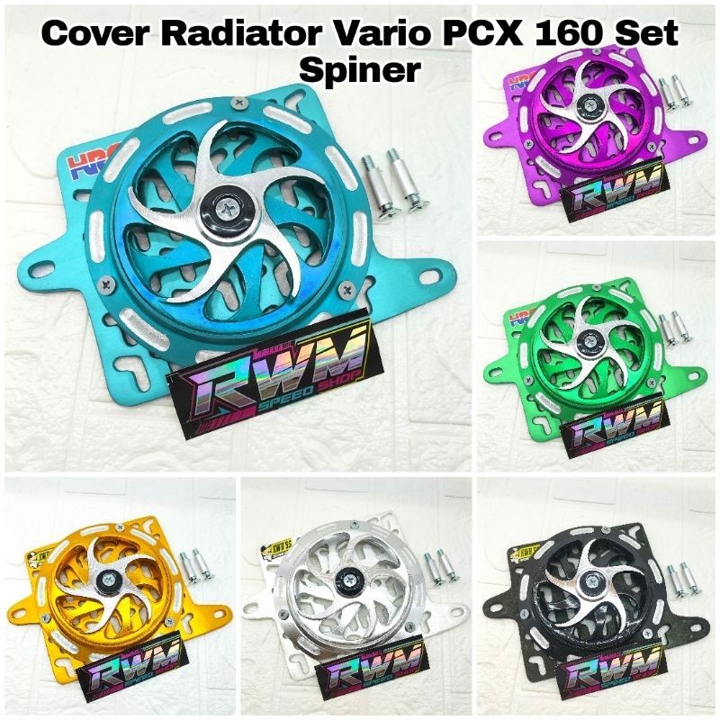 Arm Radiator Cover Set CNC Rotary Spinner Honda Vario 160 PCX 160 Stylo ...