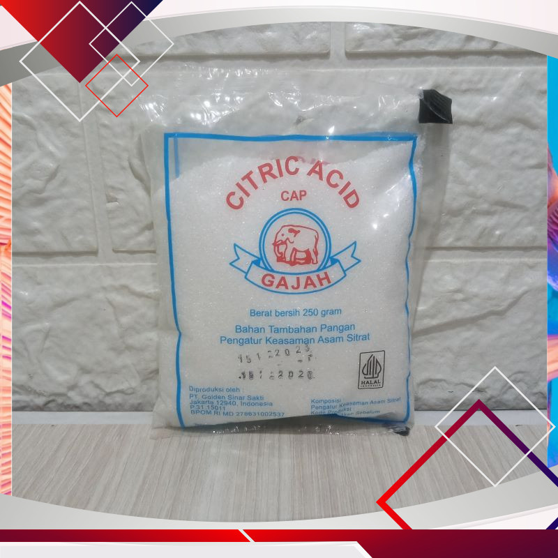 Citric Acid Citrun Gajah Cap 250gr. | Shopee Malaysia