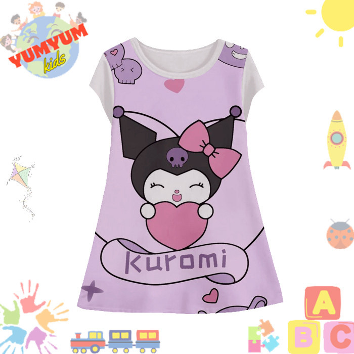 Girls' Dress Kuromi v4 Women's Tunic Animated Film Cartoon Kuromi 3D ...