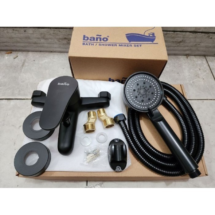 HITAM New Bano Black Bathtub Faucet/Black Hot Cold Mixer Faucet ...