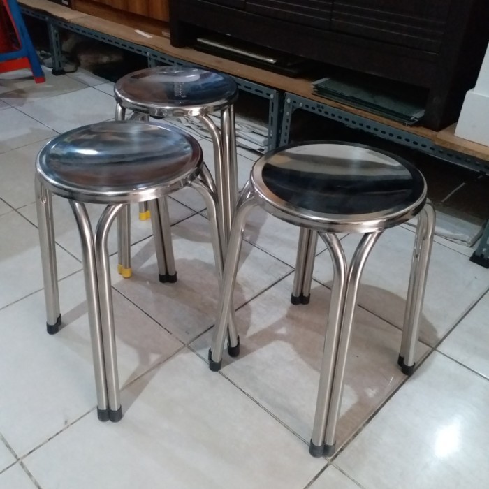 Newest Stainless Steel Round Chair Meatball Chair Stall Chair Strong ...