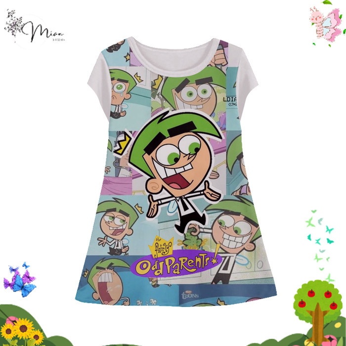 Girls' Dress Fairly Odd Parents v3 Children's Tunic Animated Film The ...