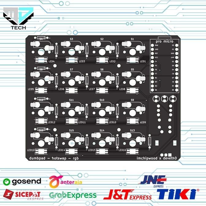 Pcb Dumbpad Hotswap Rgb Macropad Numbpad Diy Mechanical Keyboard ...