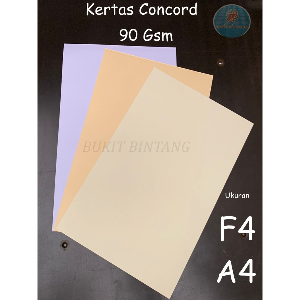90 Gsm Concord Paper Size A4/ F4 (White Concord, Cream Color, Light ...