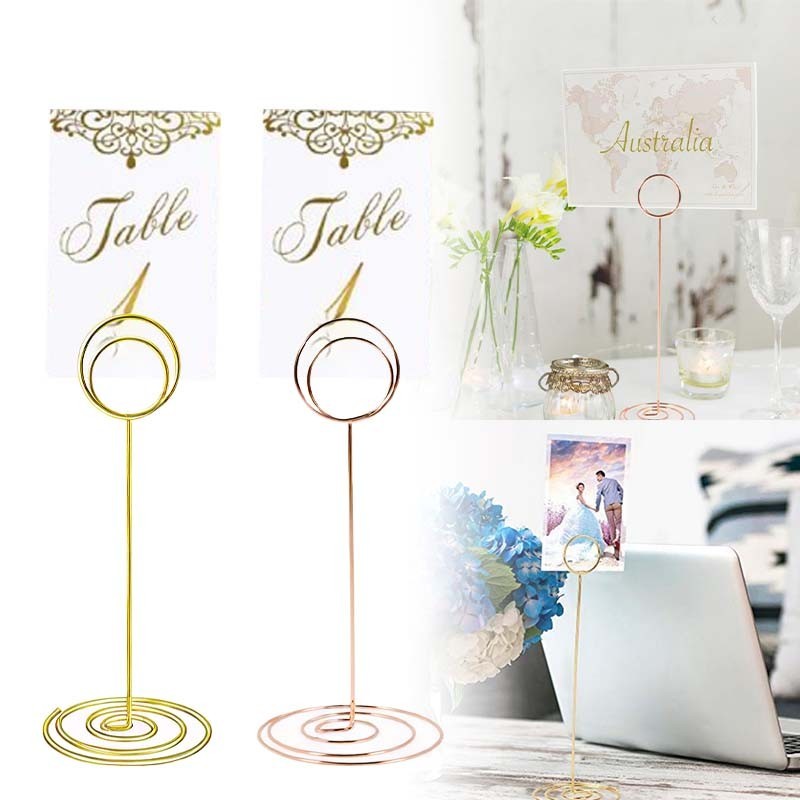 10 Pcs Standing Menu Display/Table Number Pole Stand Card Holder ...