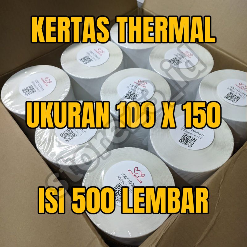 Thermal STICKER LABEL SIZE CONTENTS 500 PCS 100 X 150 / 100X150 / 100MM ...