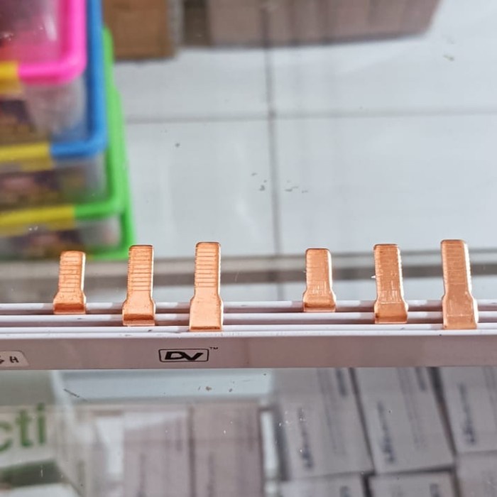 Busbar comb MCB 3 PHASE 63A ORIGINAL PURE COPPER LENGTH 50CM | Shopee ...