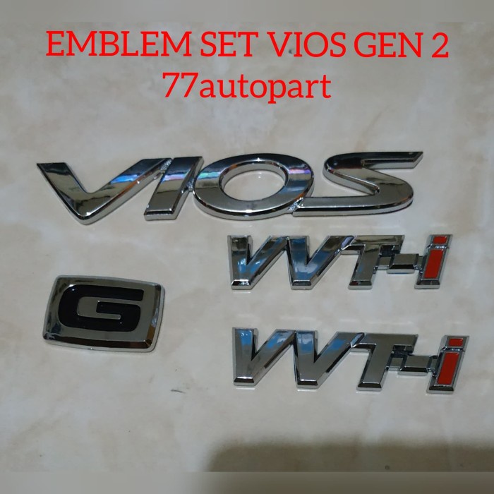 Emblem SET VIOS GEN 2 ORIGINAL BEST QUALITY | Shopee Malaysia