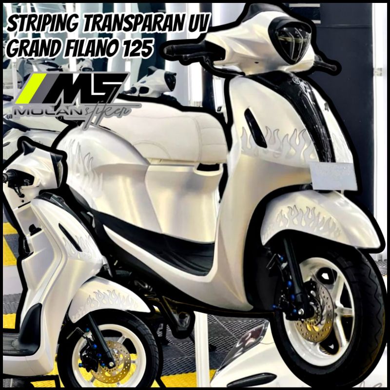 PUTIH Decal Sticker Striping Transparent Variation Uv Filano Fire ...