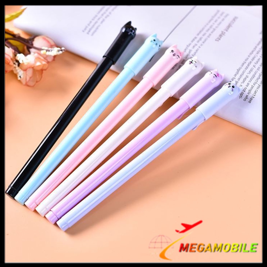 Mm - Cute Meow Cartoon Character Pen Stationary Liquid Gel Pen | Shopee ...