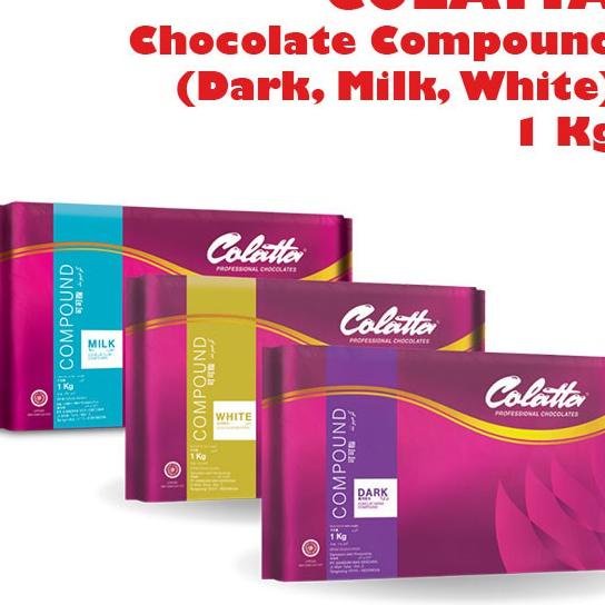 Colatta Chocolate Compound Dark, Lk, White Chocolate Block 1kg | Shopee ...