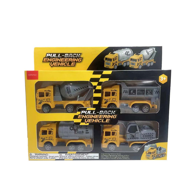 Miniso Denpasar Engineering Vehicle Series Pull-Back Engine DIY Inertia ...