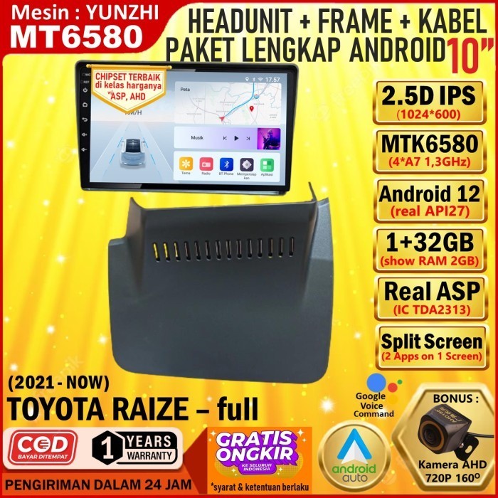 Mt6580 1/32GB Android Headunit+Cable+Frame 10 inch Raize 2021 Full | Shopee Malaysia