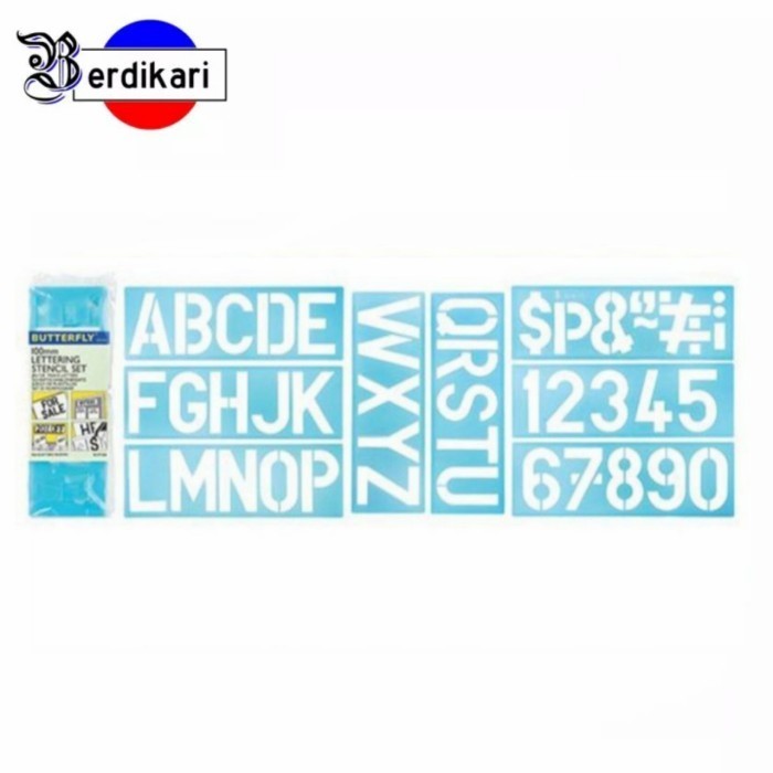Jumbo Butterfly Alphabet Mall Letter Number Screen Printing Ruler Bt Ha ...