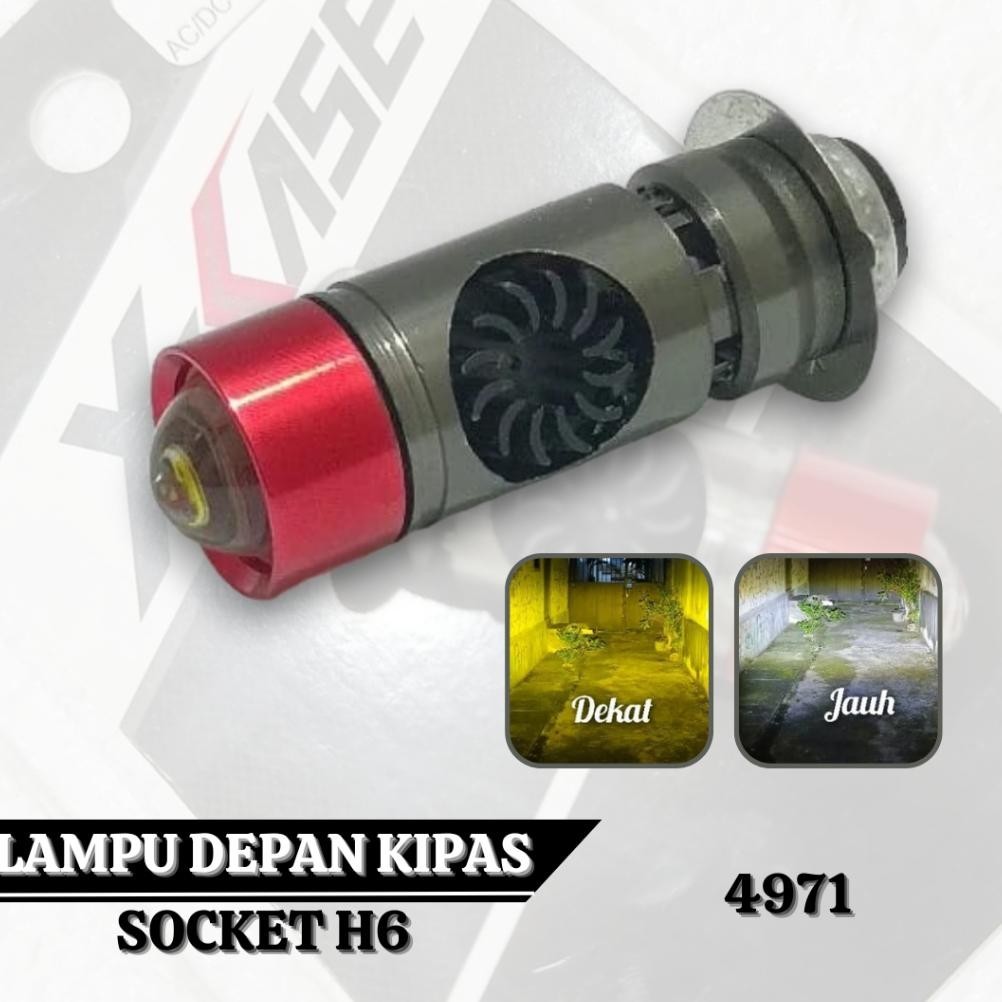 Led Headlight Motor H6 Laser Far Near Super Bright Plus Fan AC DC ...