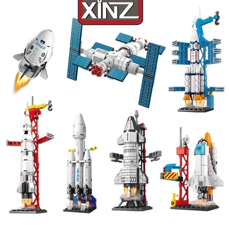 Xinz Mini Space Rocket Toy Blocks Nano Blocks Building Brick Rocket ...