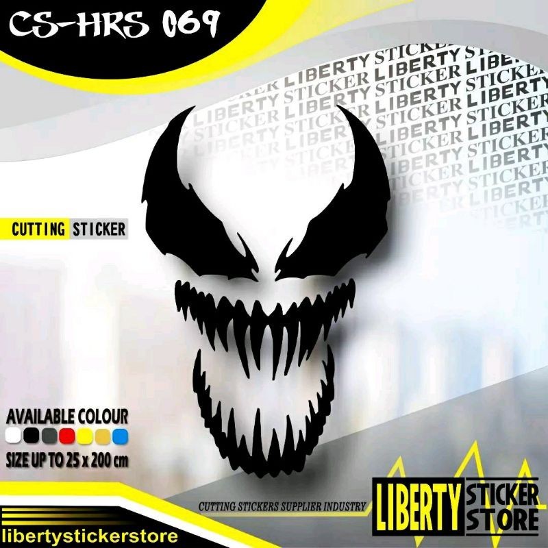 CAHAYA Venom face sticker | Cutting sticker venom face reflective light ...
