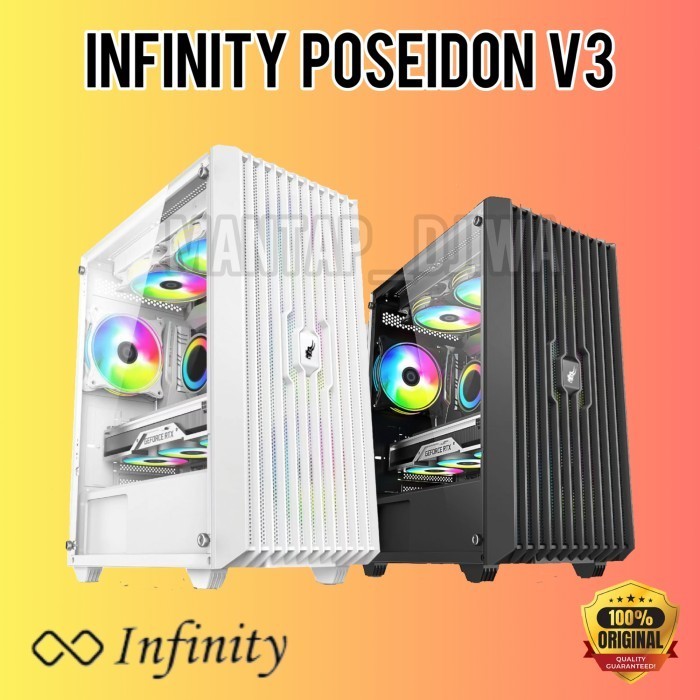 Include 3 FAN INFINITY POSEIDON V3 MATX GAMING CASE CHASSIS CASE ...