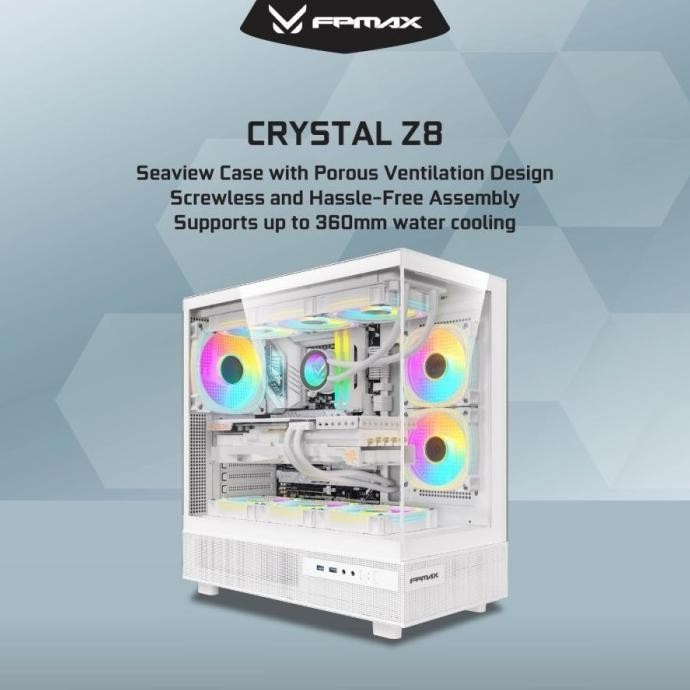 Fpmax CRYSTAL Z9 WHITE ATX MATX ITX GAMING PC CASE 2807T | Shopee Malaysia