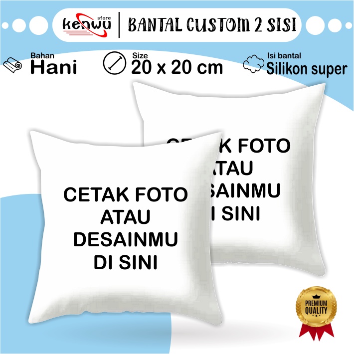Kenwustore Custom Photo Pillow 20x20cm 2 Sides - Custom Photo Pillow ...