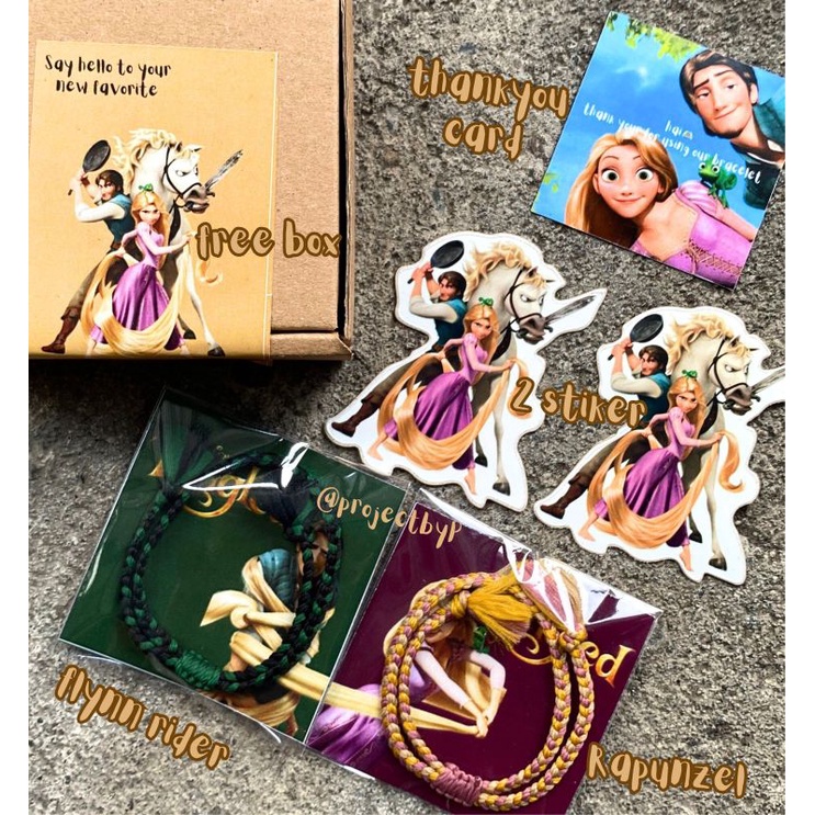 Rapunzel & Flynn Rider Couple Bracelet Free Box Sticker | Shopee Malaysia