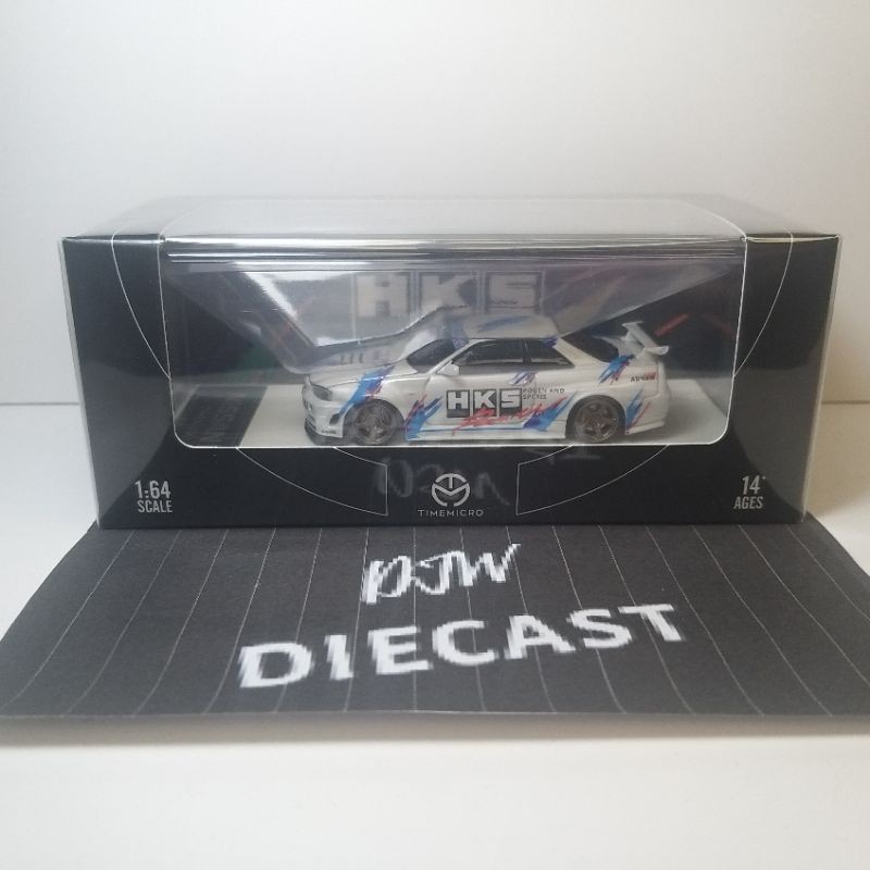 Time Micro 1/64 Nissan Skyline GTR R34 White HKS | Shopee Malaysia