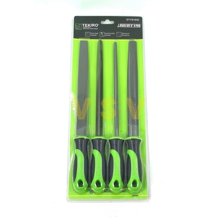 Tekiro Files Set 8" 4Pc File Set 8" 4Pc Tekiro File Fiber Handle ...