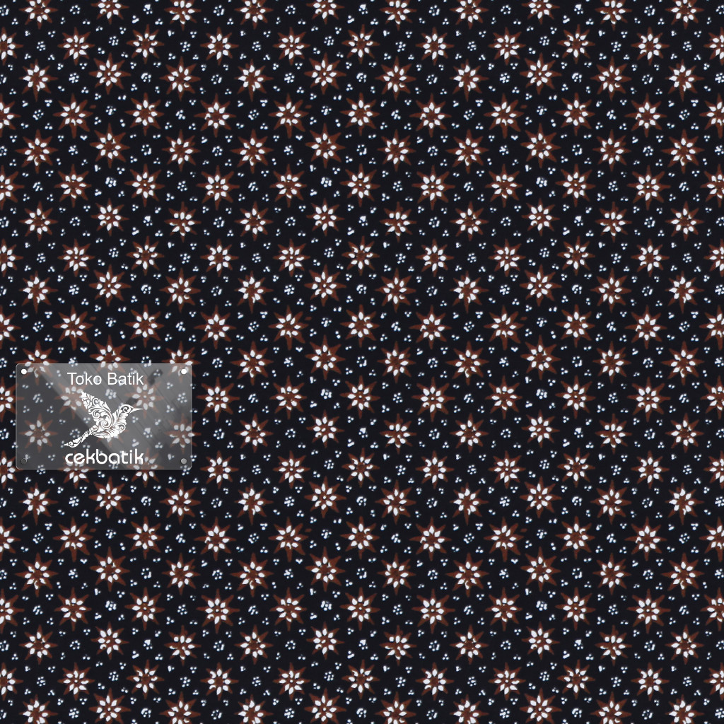 HITAM Batik Fabric - Teruntum Classic Batik Motif (Black) | Shopee Malaysia